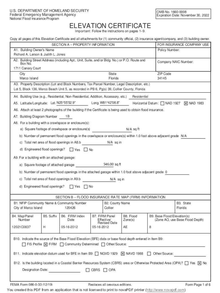 Fillable Online elevation certificate - Town of Union Fax Email Print - pdfFiller