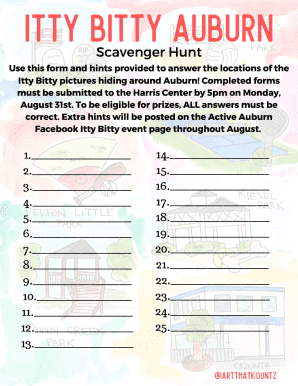 Fillable Online Itty Bitty Auburn 2020 Worksheets Fax Email Print - pdfFiller