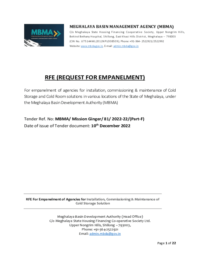 Fillable Online mbda gov Official website of Meghalaya Basin ...