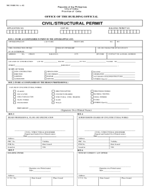 Fillable Online Building Permit Forms and Information Fax Email Print ...