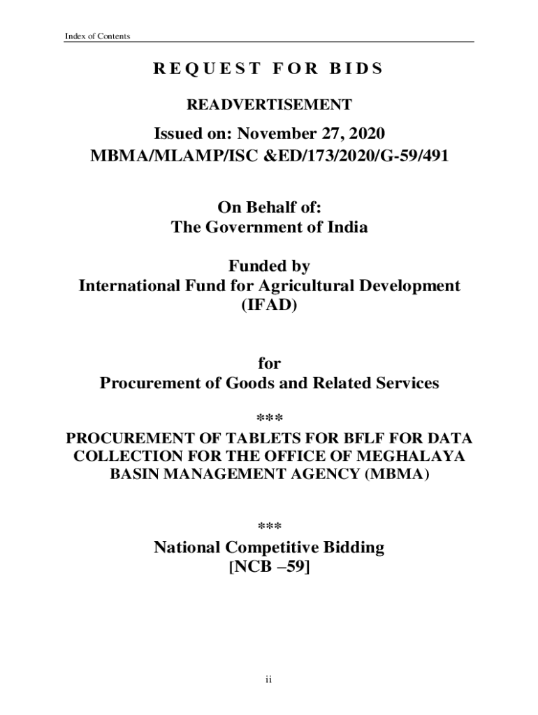 Fillable Online mbda gov Simple Goods - Meghalaya Basin Development ...