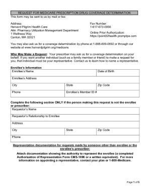 Fillable Online Prior Authorization - Harvard Pilgrim Health Care ...