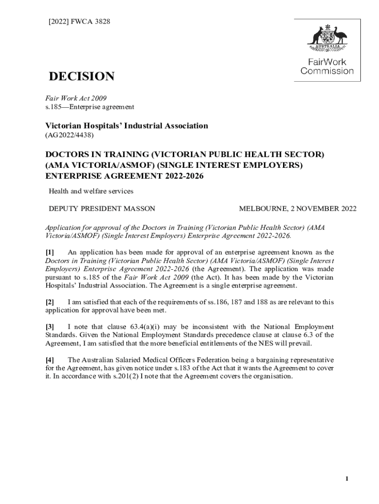 Fillable Online Hospital Doctors' Interim Agreement Finalised Fax Email ...