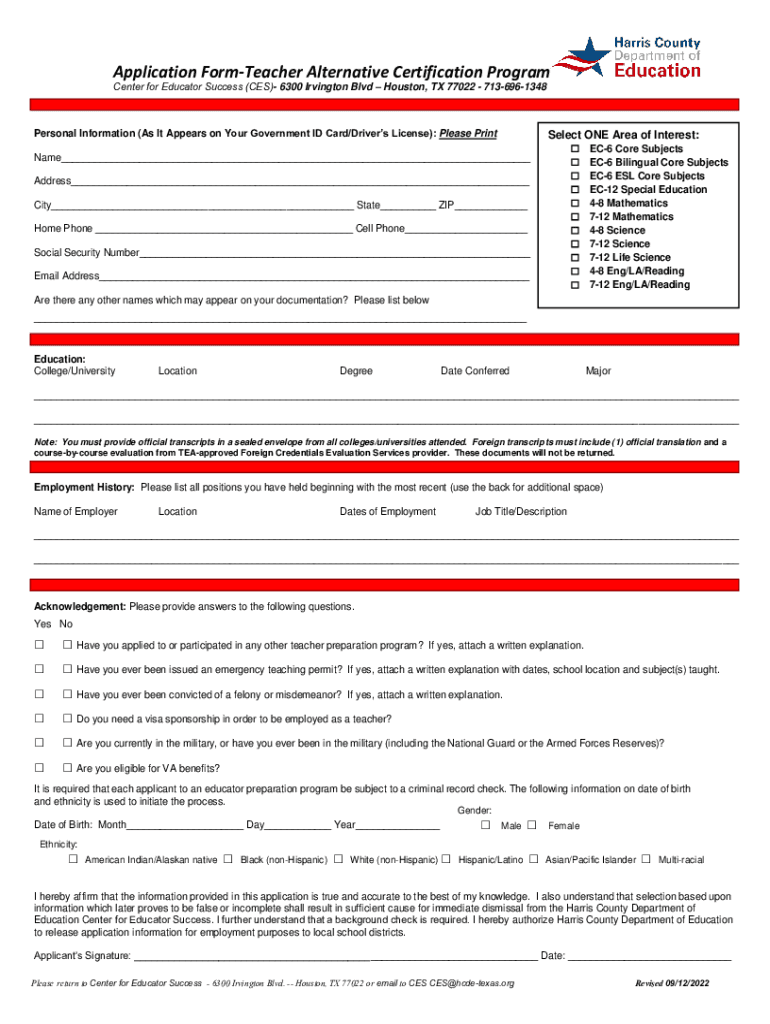 Fillable Online Teacher Certification / Application Process and How to ...