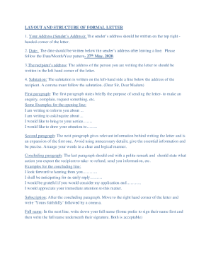 Fillable Online How to Write a Formal Letter - Format and Template Fax ...