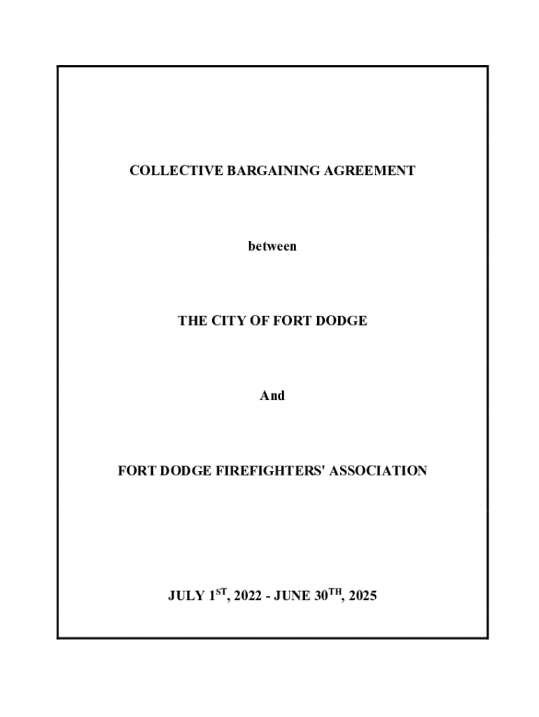 Fillable Online IAFF Local 1424 Collective Bargaining Agreement Fax ...