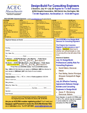 Fillable Online ACEC/MA Design-Build For Consulting Engineers Fax Email ...