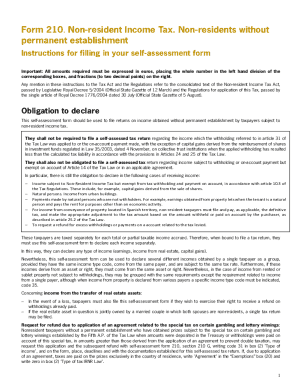 Fillable Online Form 210: Non-resident Income Tax ... - How to buy in ...