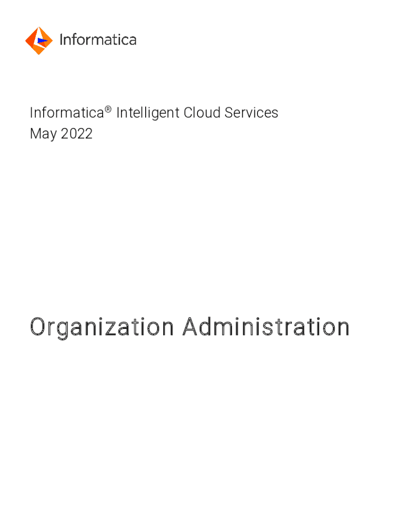 Fillable Online Informatica Intelligent Cloud Services - User ...