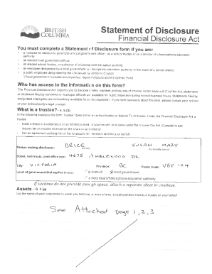 Fillable Online You must complete a Statement of Disclosure form if you ...