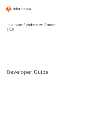 Fillable Online Informatica Address Verification - 6.0.0 - Developer Guide - (English ...