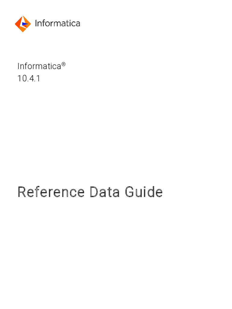 Fillable Online Informatica - 10.4.1 - Reference Data Guide - (English ...