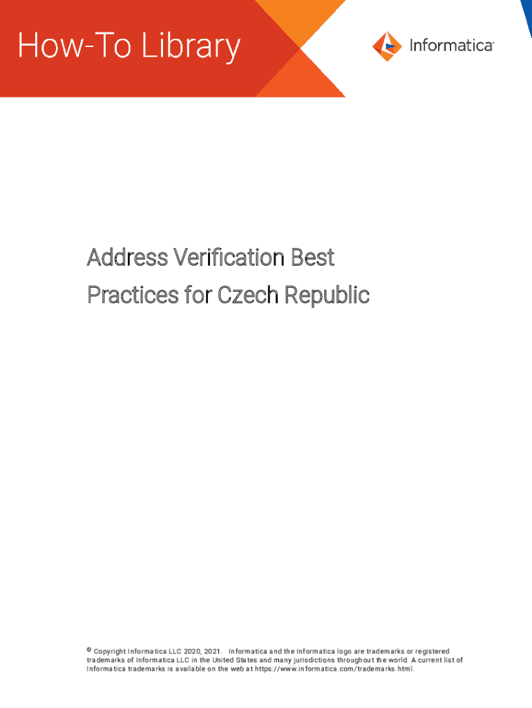 Fillable Online Informatica Address Verification - 3.0 and later ...