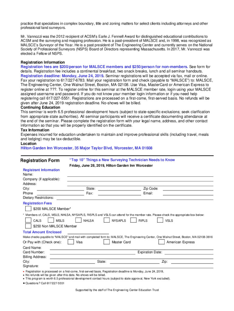 Fillable Online Top 10 Things a New Surveying Technician Needs to Know Fax Email Print - pdfFiller