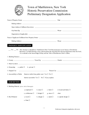 Fillable Online Landmark Designation Application Process Fax Email ...