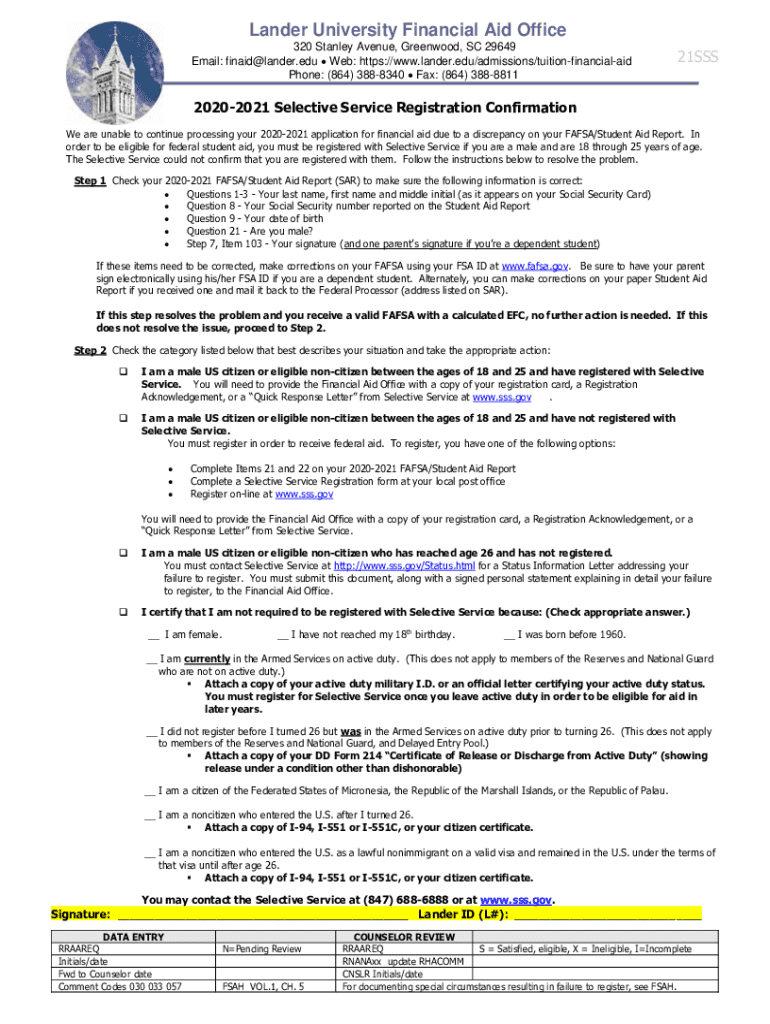 Fillable Online Application Process - Lander University Fax Email Print ...