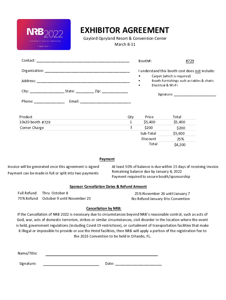 Fillable Online dfa convention tradeshow exhibitor form Fax Email Print ...