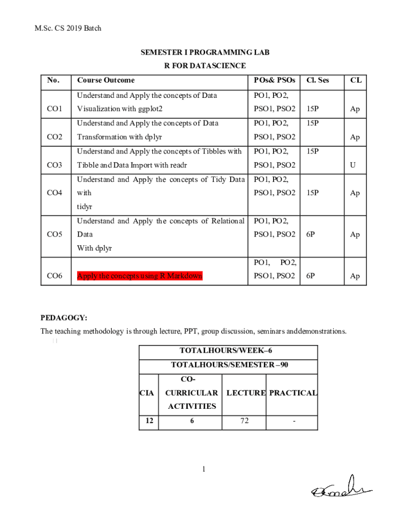 Fillable Online rvscas ac Master's Degree in Data Science Online ...