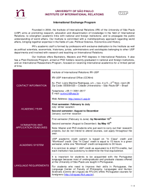 Fillable Online IRI-USP: Institute of International Relations - Policy Commons Fax Email Print ...