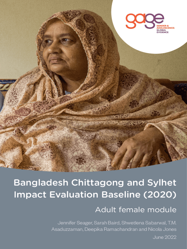 Fillable Online Bangladesh Chittagong and Sylhet Impact Evaluation ... Fax Email Print - pdfFiller
