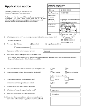 Fillable Online Example N244 form - application to court - Studocu Fax ...
