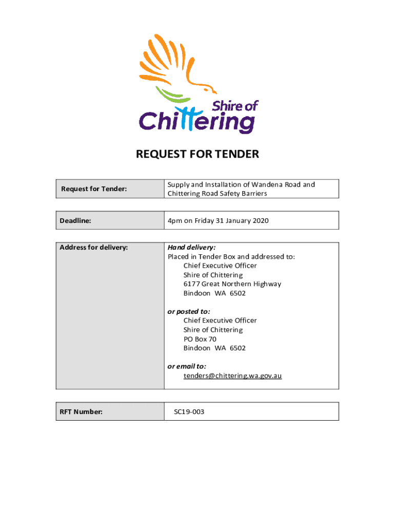 Fillable Online Tender (Supply Contract) - Explained Fax Email Print ...