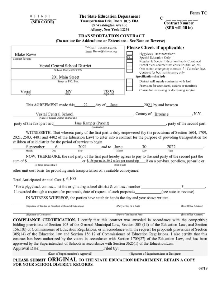 Fillable Online 661402020000 The State Education Department (SED CODE ... Fax Email Print ...