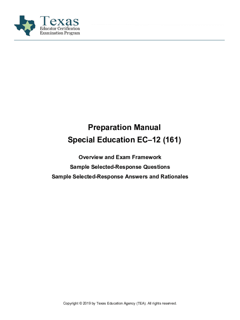 Fillable Online What is the TExES Special Education EC-12 (161) Test ...