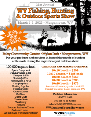 Fillable Online Annual West Virginia Hunting and Fishing Show set for ...