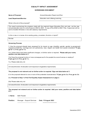 Fillable Online Skilled Workforce Equality Impact Assessment (Record ...