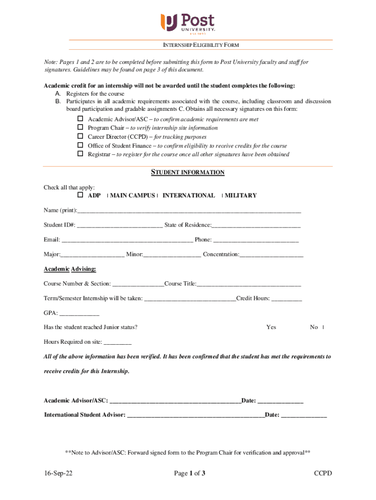 Fillable Online OCPS Internship Application Student Teacher Acceptance ...