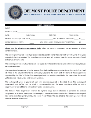 Fillable Online Police DepartmentContract Law Enforcement Services Fax ...