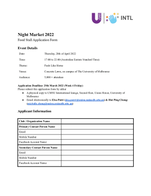 Fillable Online NM22 Food Stall Application Form Fax Email Print - pdfFiller