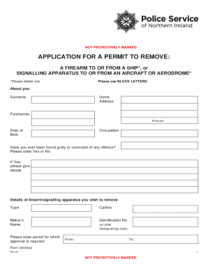 Fillable Online Firearms Form 30-24 (a) - Application for a permit to ...