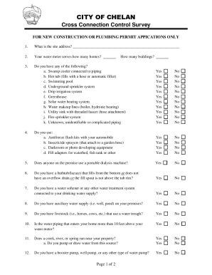 Fillable Online CROSS CONNECTION SURVEY REPORT FORM Fax Email Print ...