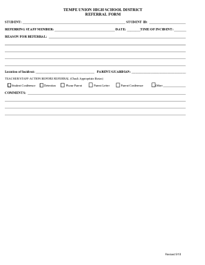 Fillable Online 2018-2019 Referral Fillable Form Fax Email Print ...