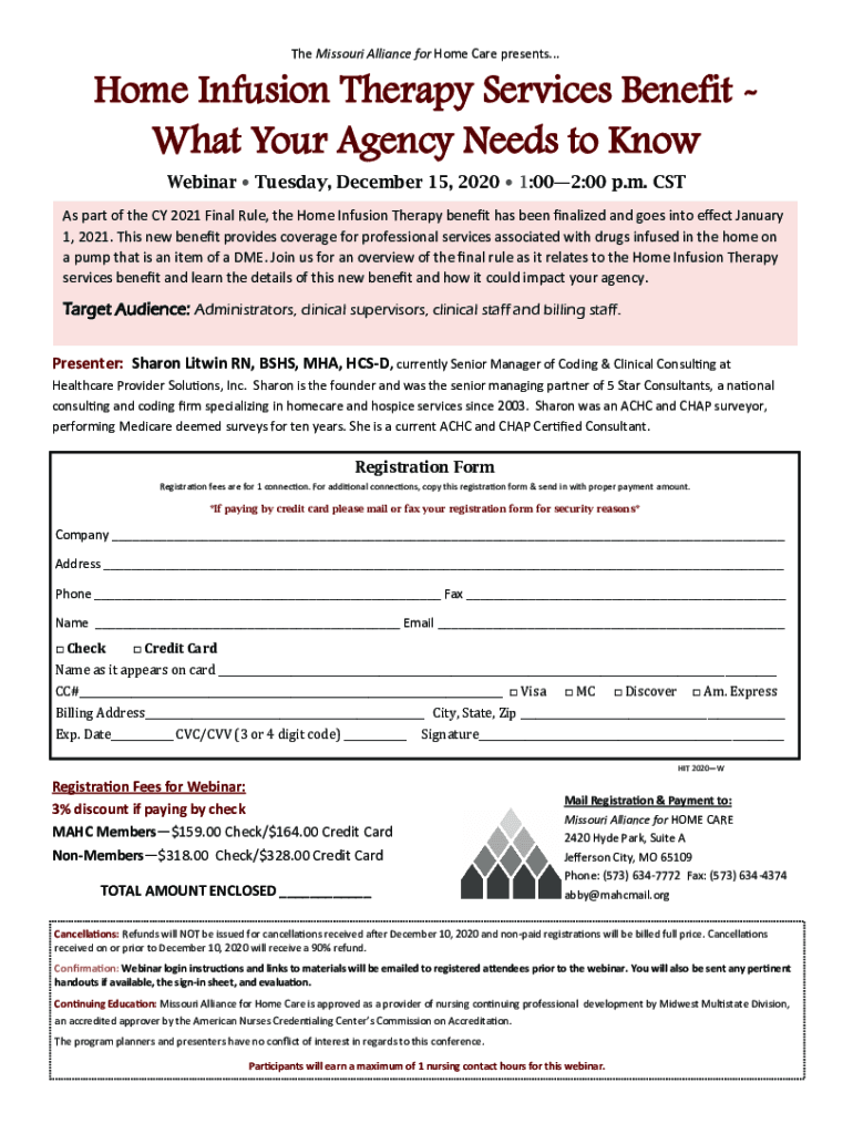 Fillable Online Home Infusion Therapy Services Benefit - What Your ...