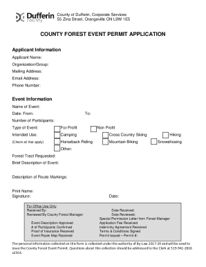 Fillable Online Hunting Permit Application - Museum of Dufferin Fax ...