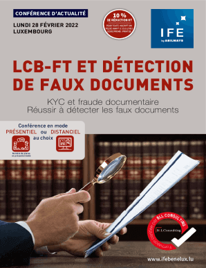 Remplissable En Ligne LCB-FT ET DTECTION DE FAUX DOCUMENTS Fax Email Imprimer - pdfFiller
