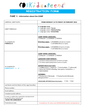 Fillable Online REGISTRATION FORM - lifelong-learning.lu Fax Email ...