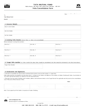 Fillable Online Change of Bank Mandate Form - TATA MUTUAL FUND Fax Email Print - pdfFiller