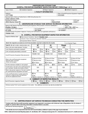 Fillable Online docs bakersfieldcity Overfill Prevention Inspection ...