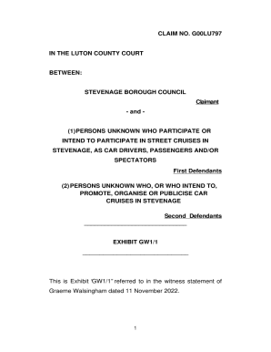 Fillable Online G00LU797 - Exhibit GW1. Witness Statement Fax Email ...