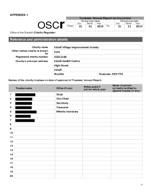 Fillable Online Trustees Annual Report for the period - OSCR Fax Email ...