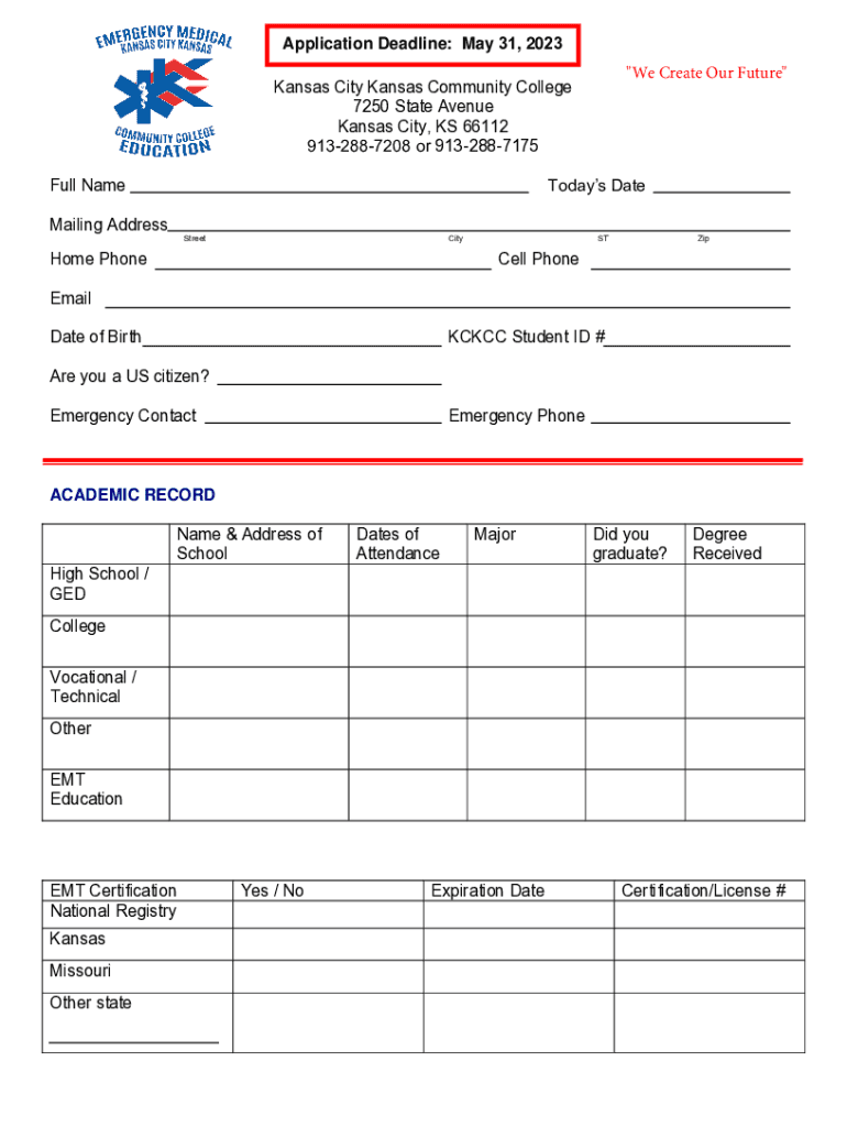 Fillable Online Paramedic Degree and Certificate - American River ...