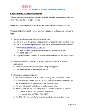 Fillable Online Education Child Protection/Safeguarding Template Policy ...