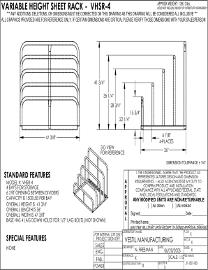 Fillable Online Mobile Variable Height Sheet Rack - Furniture At Work ...