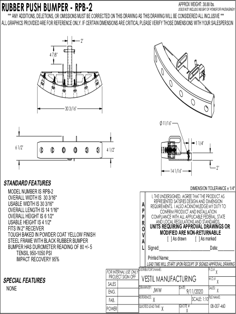 Fillable Online Rubber Molded Dock Bumpers Will Not Warp - Koke Inc Fax ...