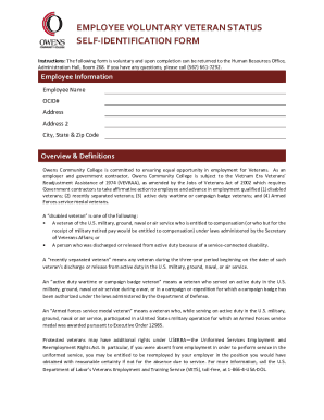 Fillable Online Affirmative Action Protections - Human Resource ...