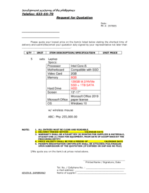 Fillable Online Development Academy of the PhilippinesThe National ...